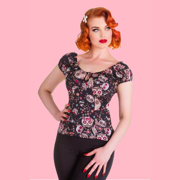 Love Skull Top - Hell Bunny (Last Available) – Yella Brick Road