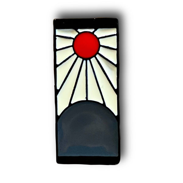 Rising Sun Enamel Pin Badge – Yella Brick Road